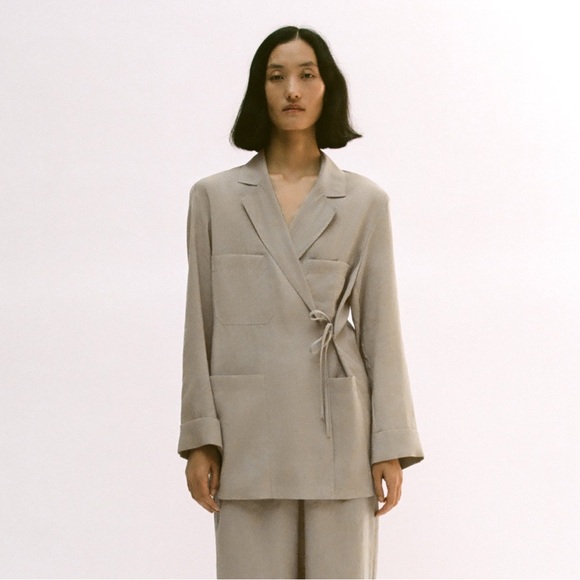 Zara | Jackets & Coats | Nwt Zara Minimalist Flowy Crossover Jacket ...